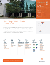 Advanced Colocation and Connectivity at DataBank's SAN1 San Diego