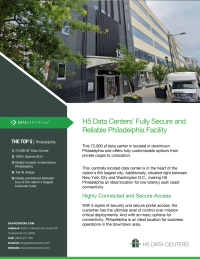 H5 Data Centers Philadelphia | Premier Colocation and Network Services