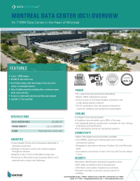 Vantage Data Centers Montreal QC1 | Sustainable and Secure IT Solutions