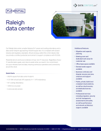 Flexential Raleigh Data Center | Secure, High-Capacity IT Solutions