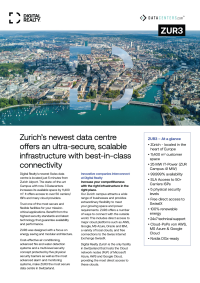 Explore ZUR3: Digital Realty's Advanced Data Center in Zurich, Switzerland
