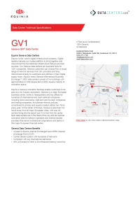 Explore Equinix GV1 Geneva: Premier Connectivity and Colocation Services