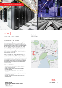 Equinix PE1 Perth Data Center: Your Gateway to Asia-Pacific Connectivity
