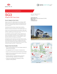 Equinix SG3 Singapore: Empowering Southeast Asia’s Digital Economy
