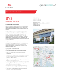 Equinix SY3 Alexandria, Sydney: A Leader in Sustainable Data Center ...