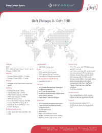 Deft Chicago IL Data Center: Premier Colocation and Connectivity Solutions