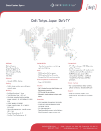 Deft Tokyo: Premier Data Center for Colocation and Connectivity