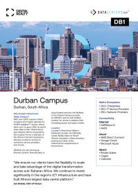 DB1 Data Center Durban: Secure, Connected, and Scalable Data Solutions