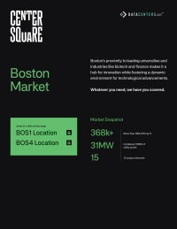 Boston Data Centers | 31MW Dual-Site Colocation in Waltham & Watertown