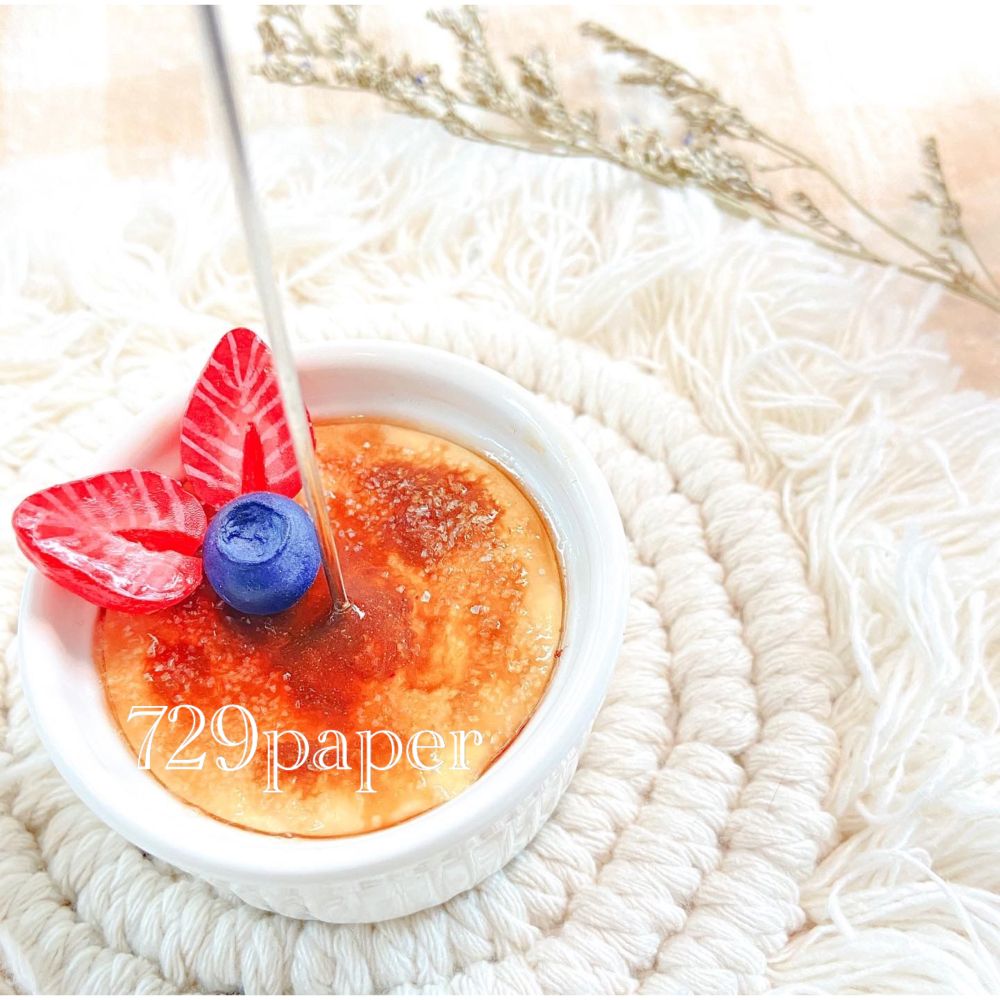 [微縮黏土] 焦糖布甸留言夾 手作課程 | 729paper 香港手作教室