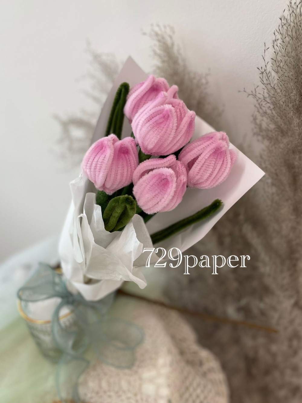 [扭扭棒] 鬱金香花束 手作課程 | 729paper 香港手作教室