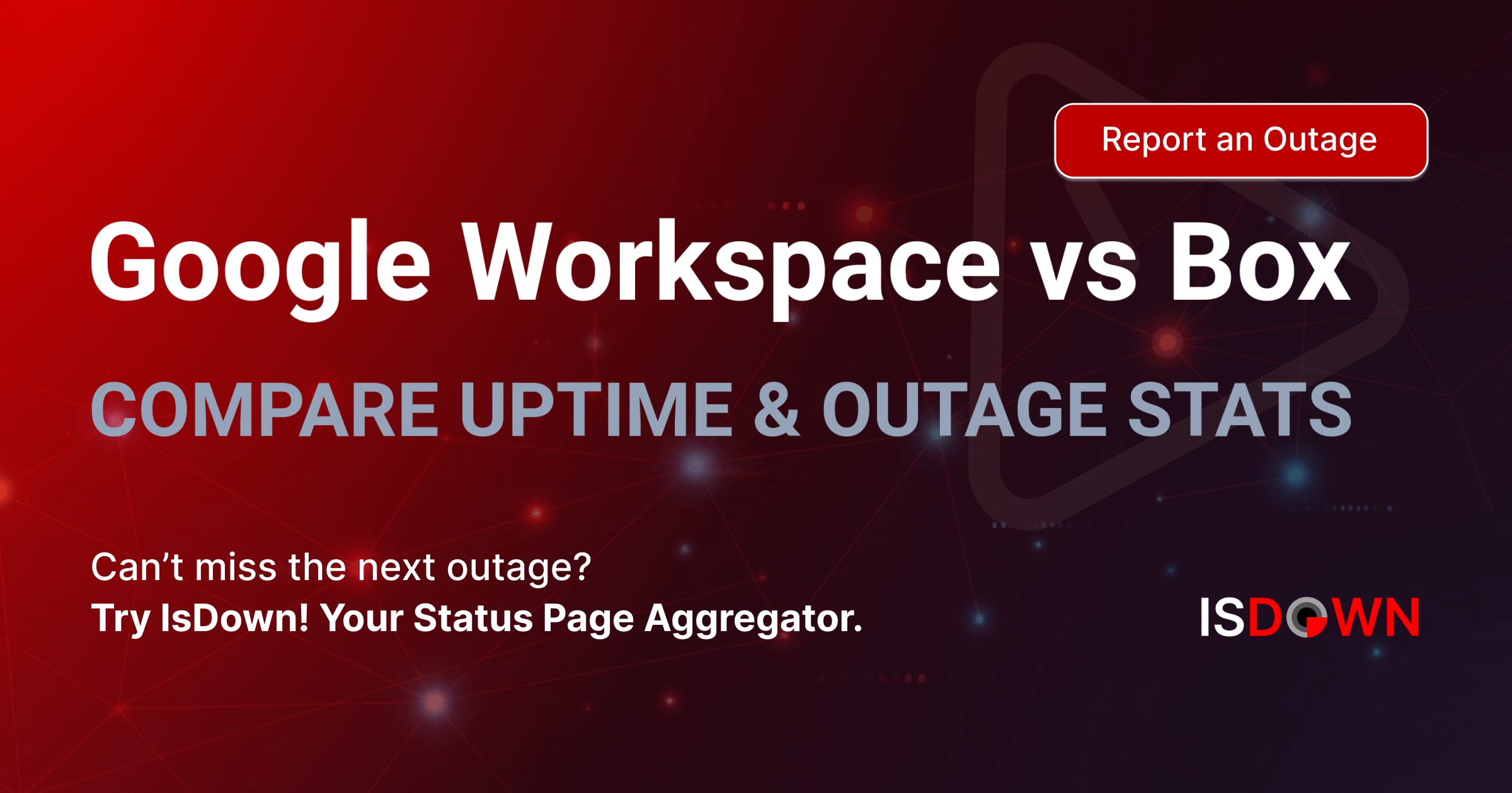 Google Workspace vs Box | Compare Uptime & Outage History | IsDown