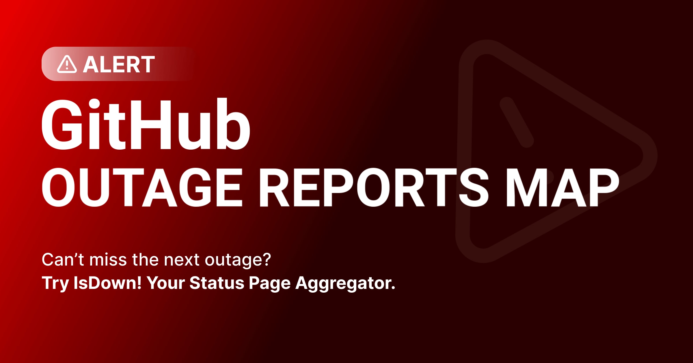 GitHub Outage Reports Map | IsDown