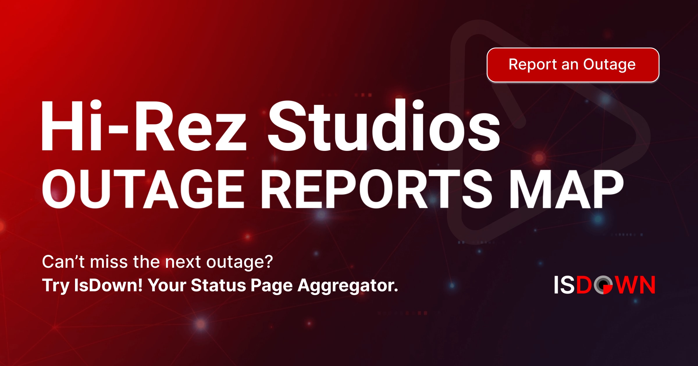 Hi-Rez Studios Outage Reports Map | IsDown