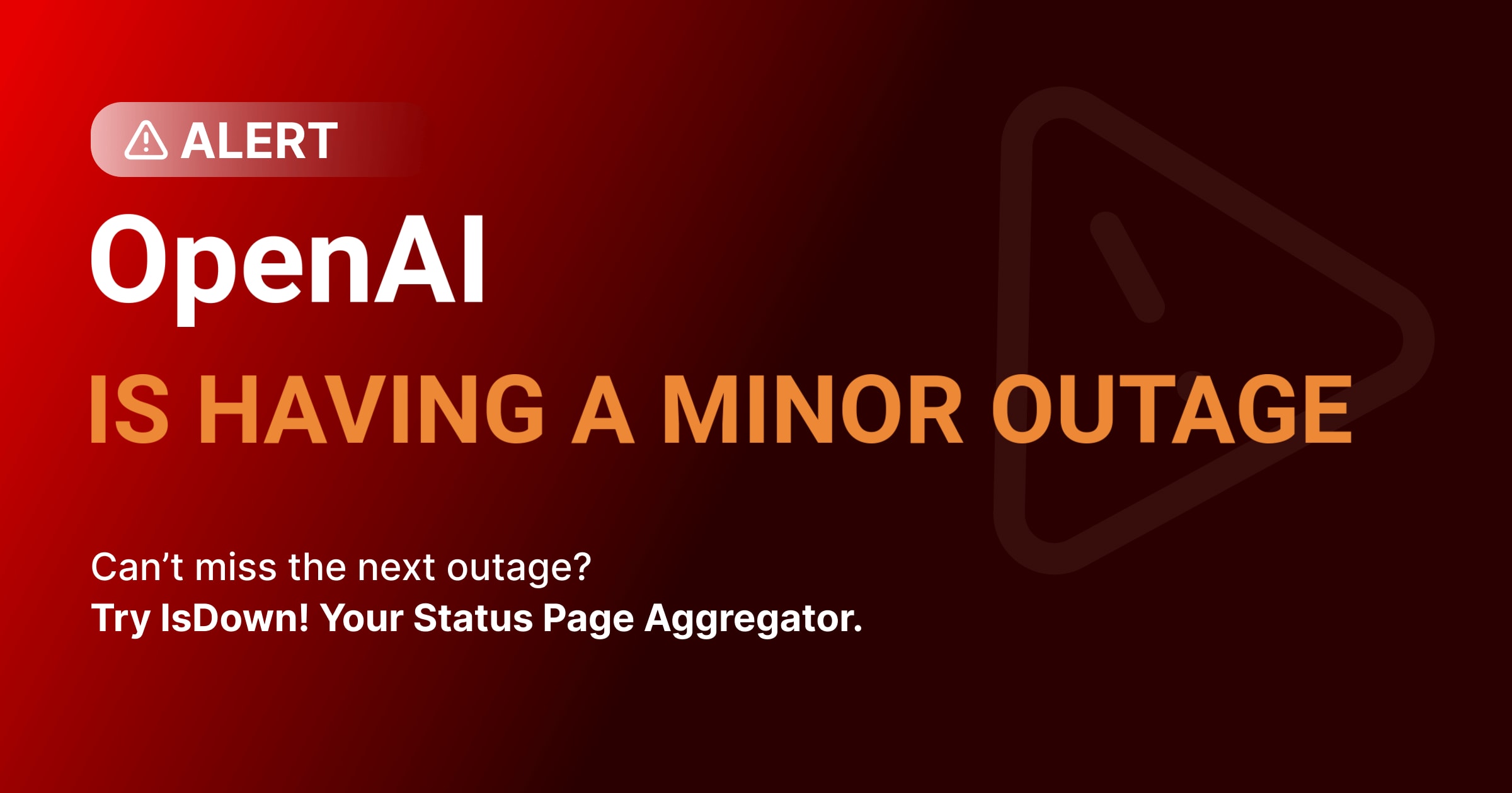 Is OpenAI Down? Check OpenAI status and current outages | IsDown