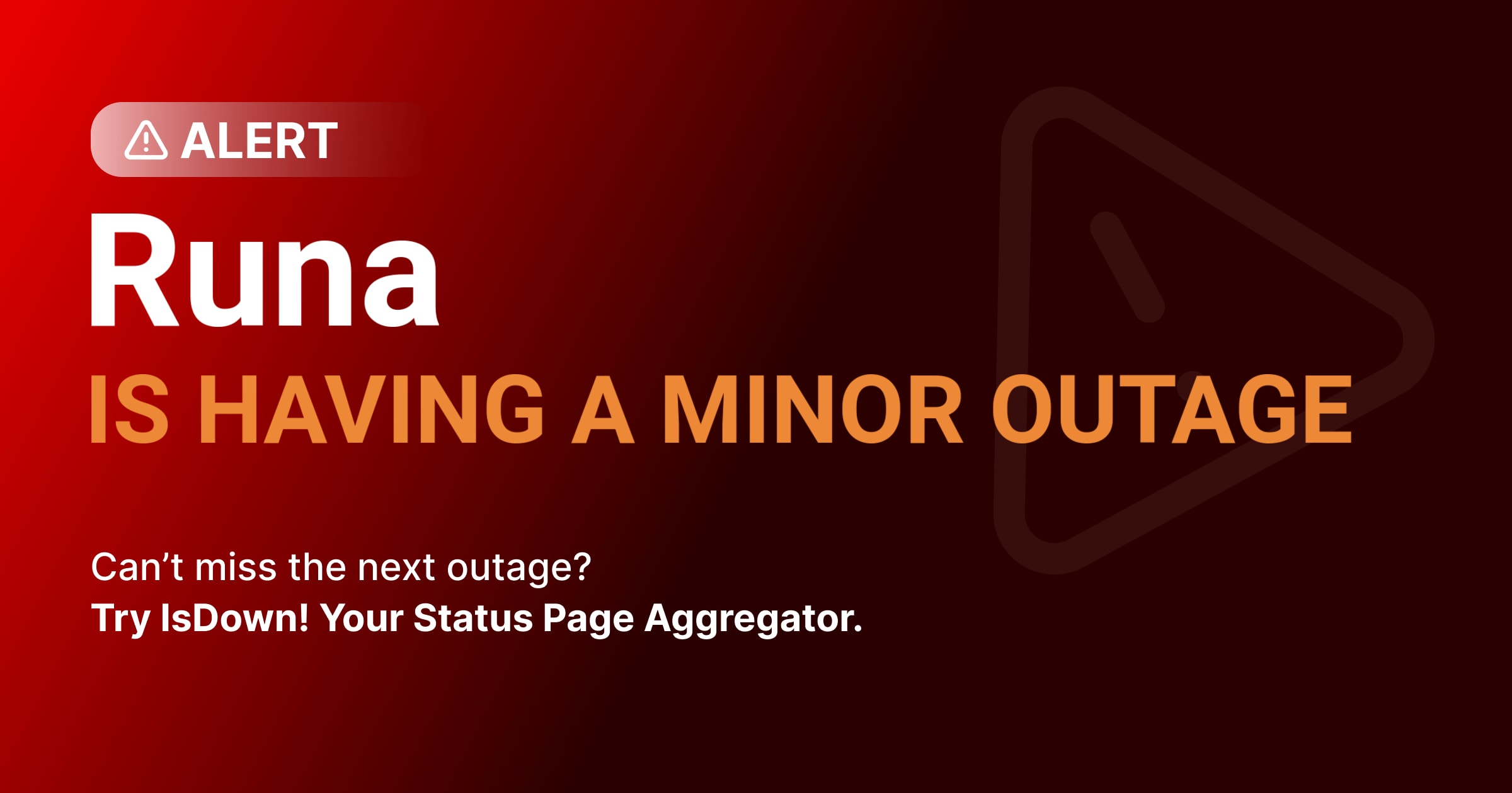 Is Runa down? Check current status and problems | IsDown