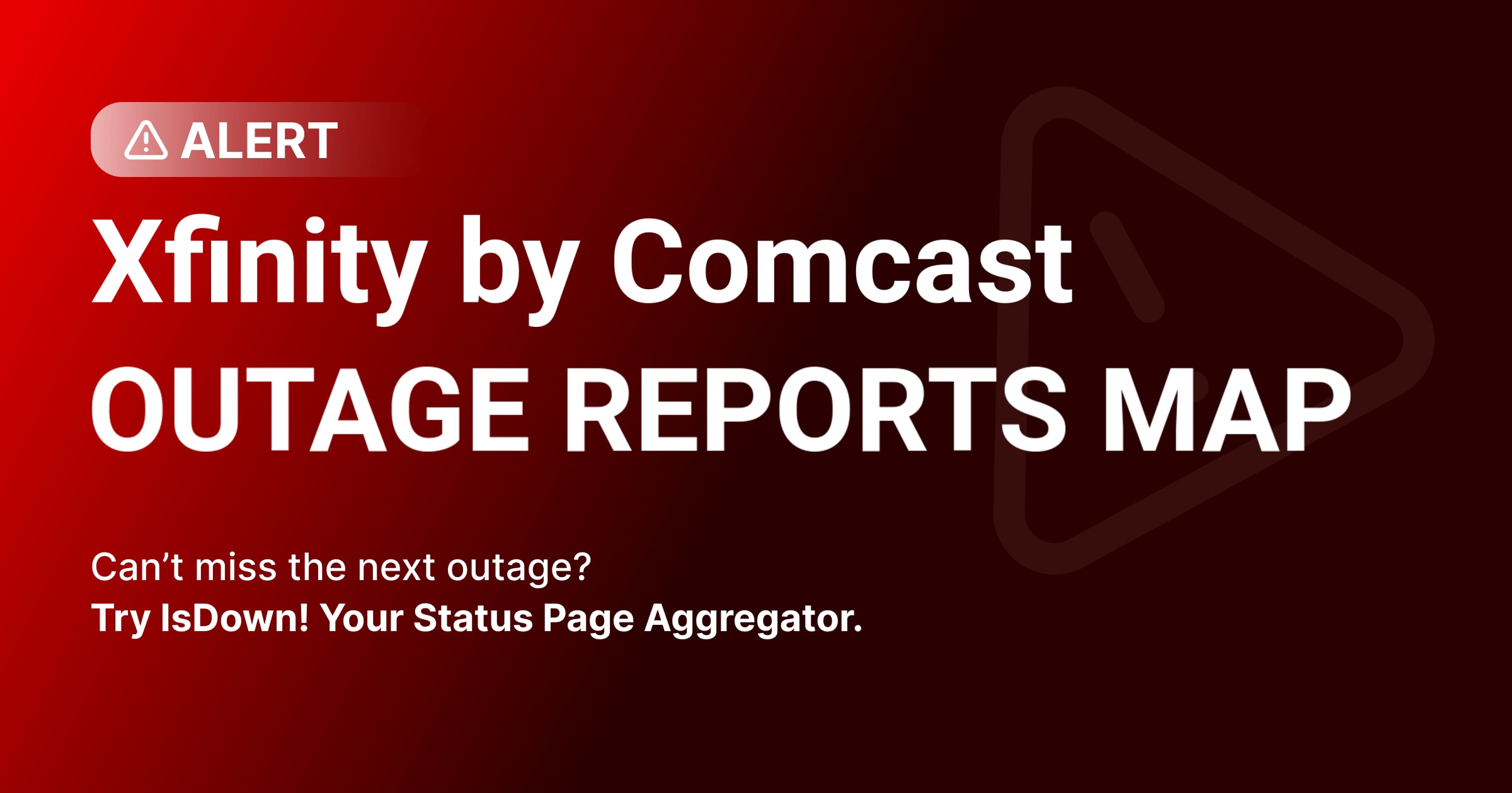 Xfinity by Comcast Outage Reports Map | IsDown