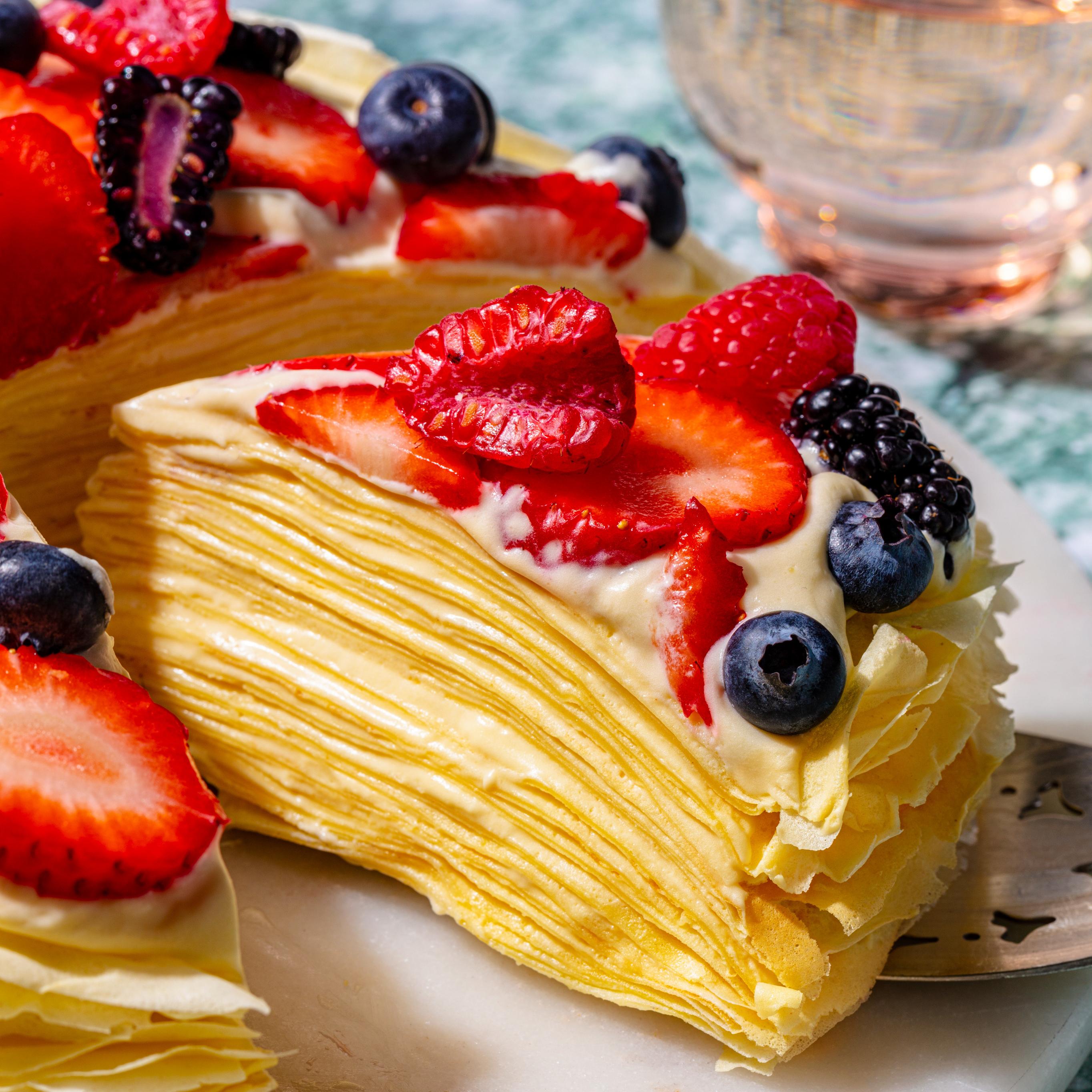 Crepe Cake Recipe Tiramisu Crepe Cake Recipe For Galentine's Day