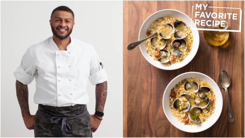 Lawman Johnson’s Favorite Recipe: Fregula with Clams and Saffron Broth ...