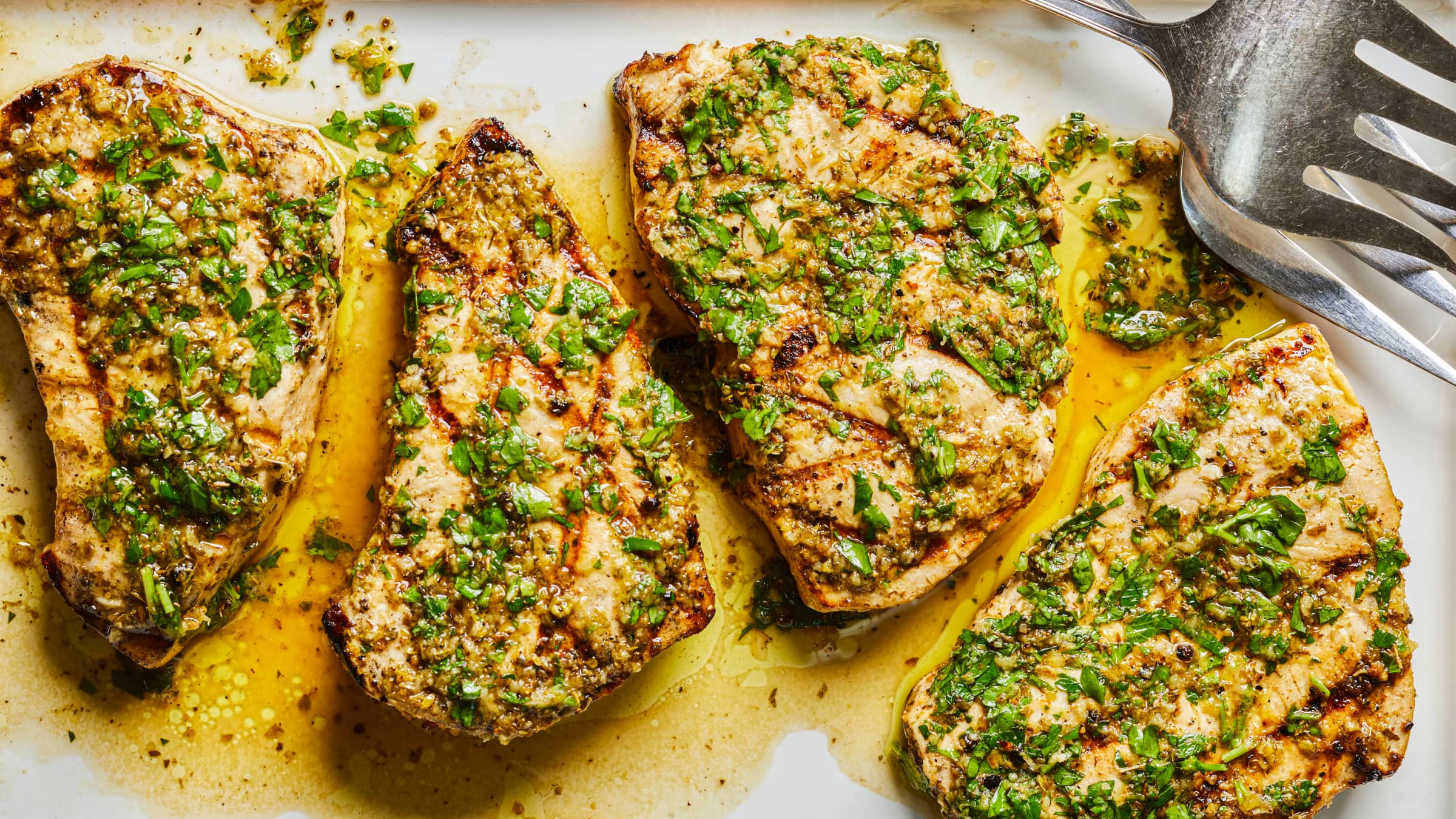 Grilled Swordfish Salmoriglio (Sicilian Swordfish with Lemon, Garlic ...