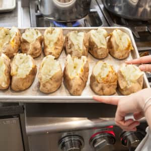 how to cook jacket potatoes in a combi microwave