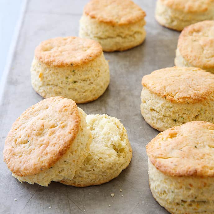 Potato Biscuits with Cheddar and Scallions | America's Test Kitchen Recipe