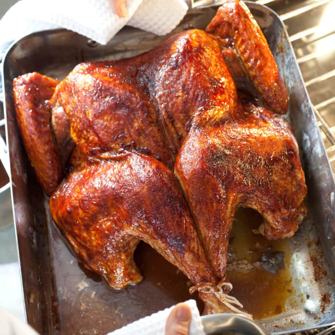 Butterflied Turkey with Apple-Maple Glaze | America's Test Kitchen Recipe