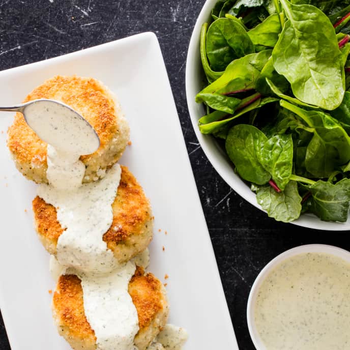 Lemon-Basil Cod Cakes | America's Test Kitchen Recipe