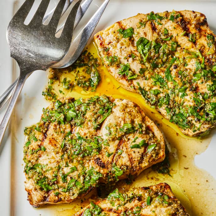 Grilled Swordfish Salmoriglio (Sicilian Swordfish with Lemon, Garlic, and Herbs) for Two ...