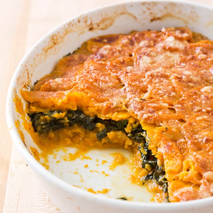 Sweet Potato Swiss Chard Gratin | America's Test Kitchen Recipe