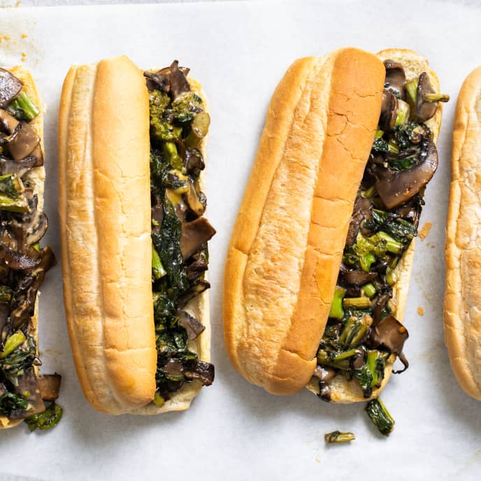 Philly-Style Broccoli Rabe, Portobello, and Cheese Sandwiches | America ...