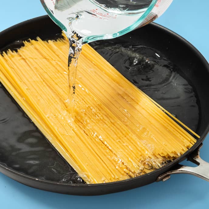 how to boil pasta in a frying pan