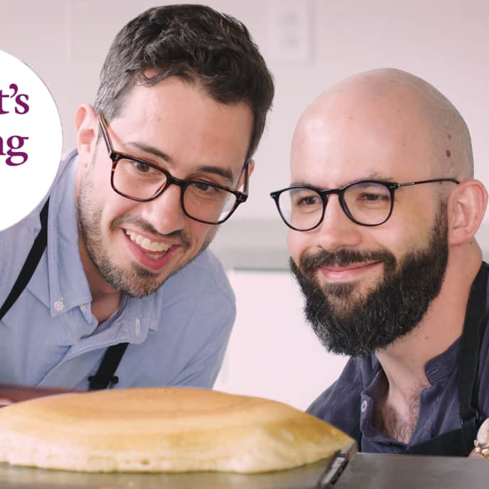 Dan Souza and Andrew Rea Discover How to Make a Massive Pancake ...