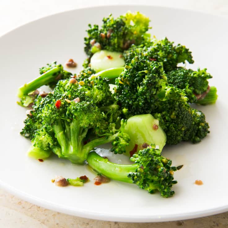 Broccoli with Anchovy-Garlic Dressing | America's Test Kitchen Recipe