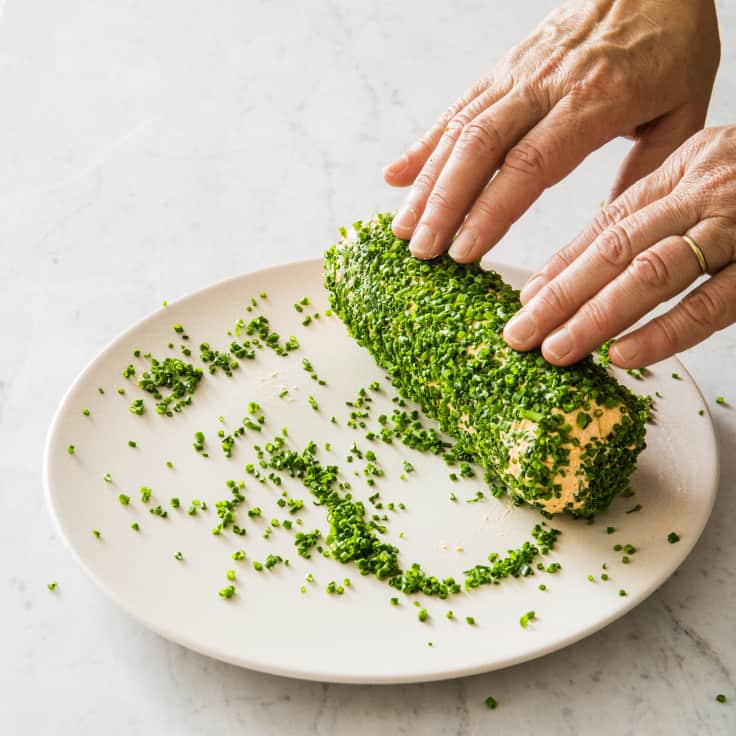 Cheddar Cheese Log with Chives | America's Test Kitchen Recipe