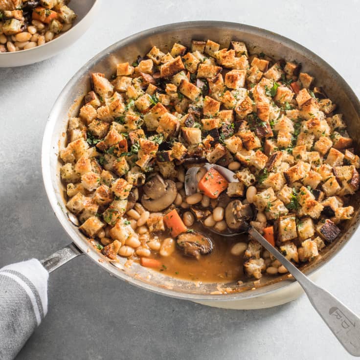 White Bean and Mushroom Gratin | America's Test Kitchen Recipe