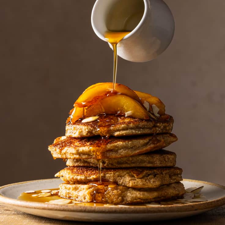 Spiced Pear, Buckwheat, and Almond Pancakes | America's Test Kitchen Recipe