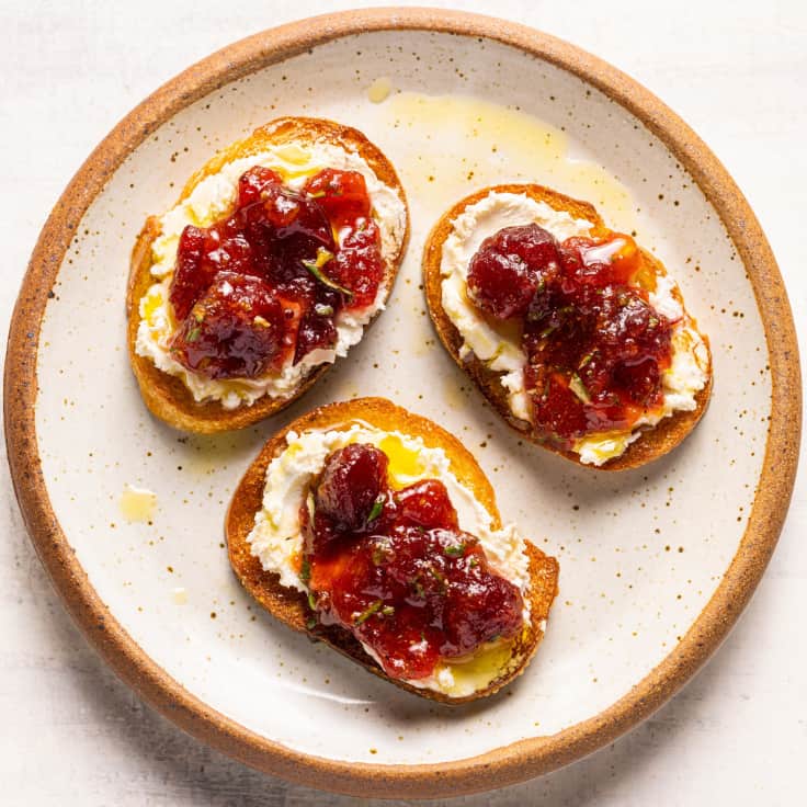 Cranberry and Goat Cheese Crostini | America's Test Kitchen Recipe