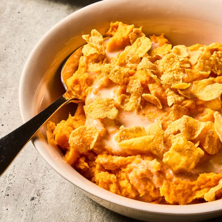Mashed Sweet Potatoes with Corn Flakes and Sweetened Condensed Milk ...