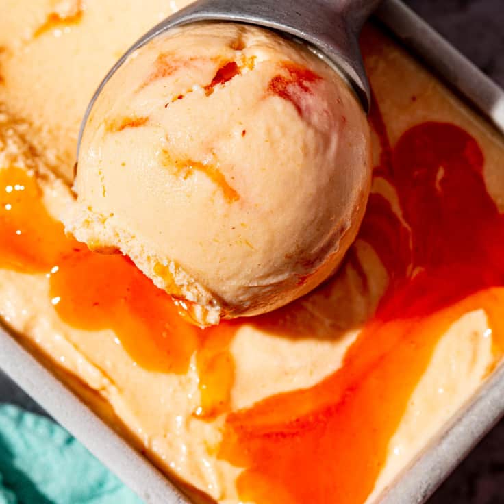 Peach Ripple Ice Cream | America's Test Kitchen Recipe