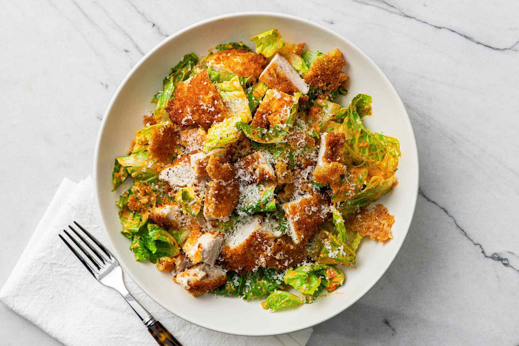 Spicy Parmesan Chicken Caesar | America's Test Kitchen