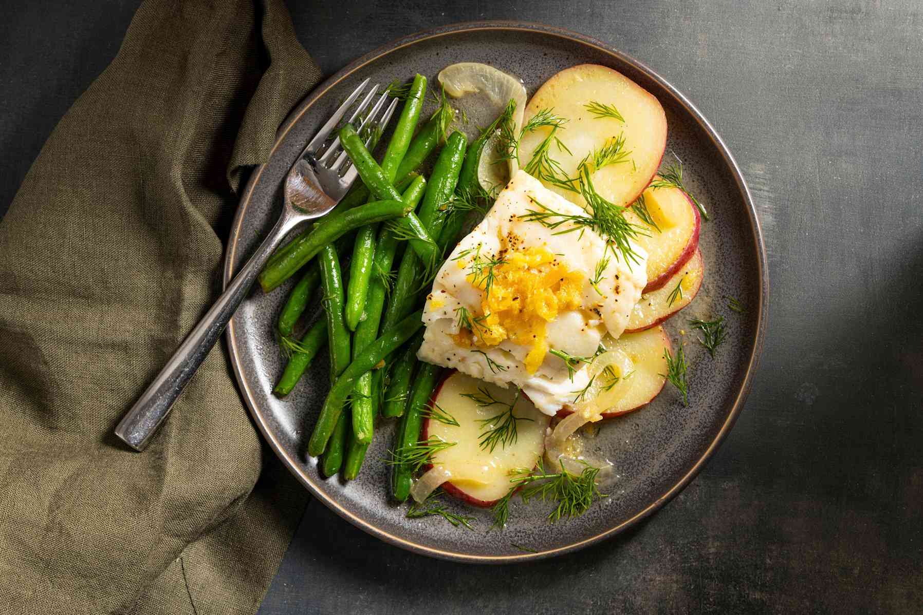 One-Pan Lemony Cod with Potatoes and Green Beans | America's Test Kitchen