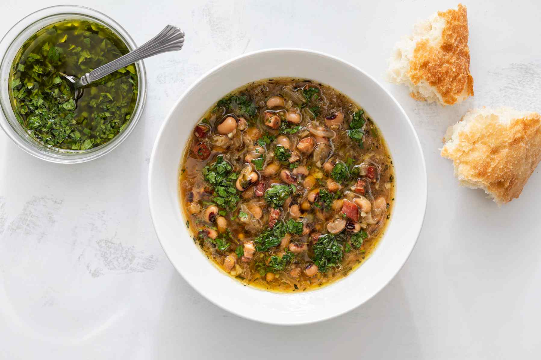 Black-Eyed Pea Stew with Spicy Green Sauce | America's Test Kitchen
