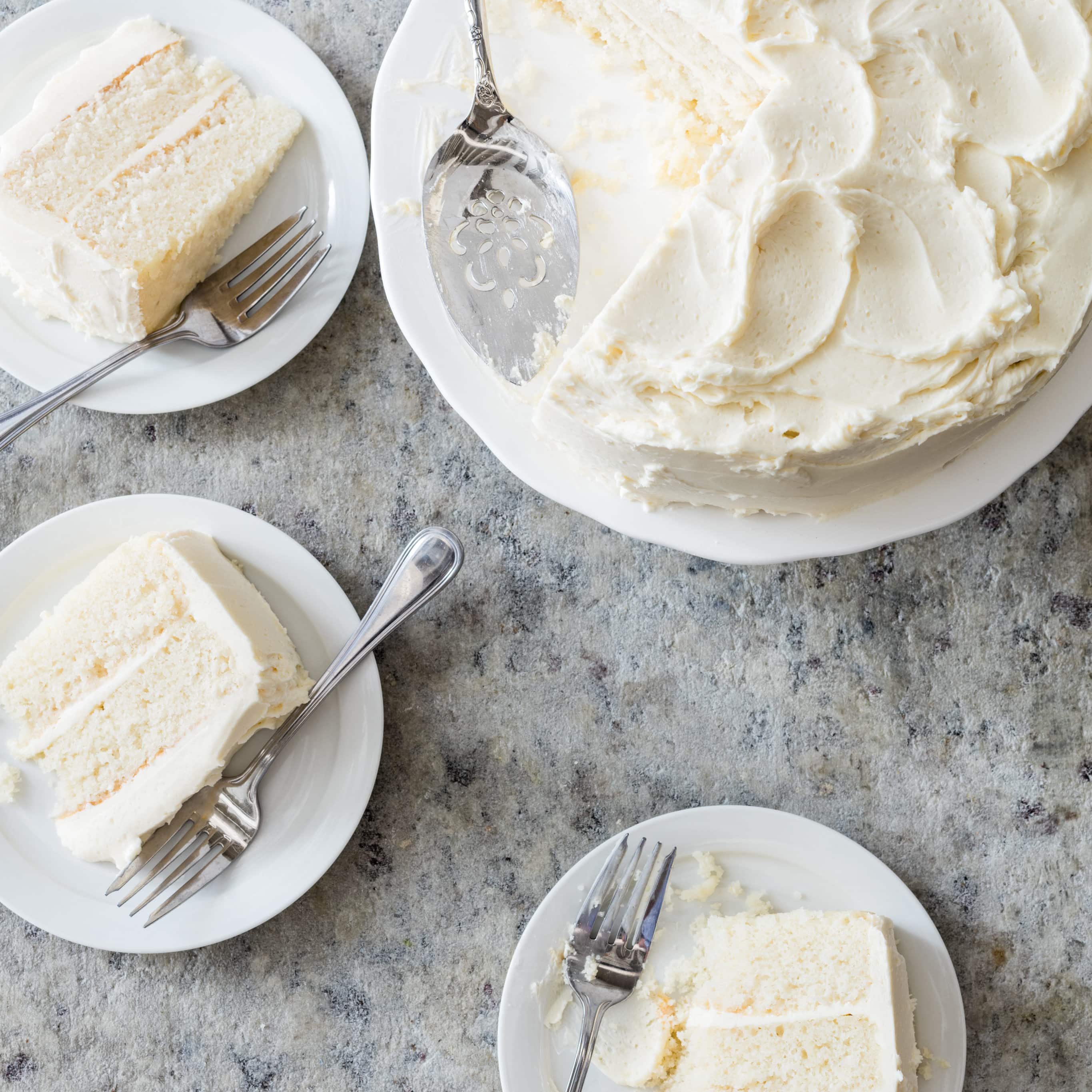 white layer cake