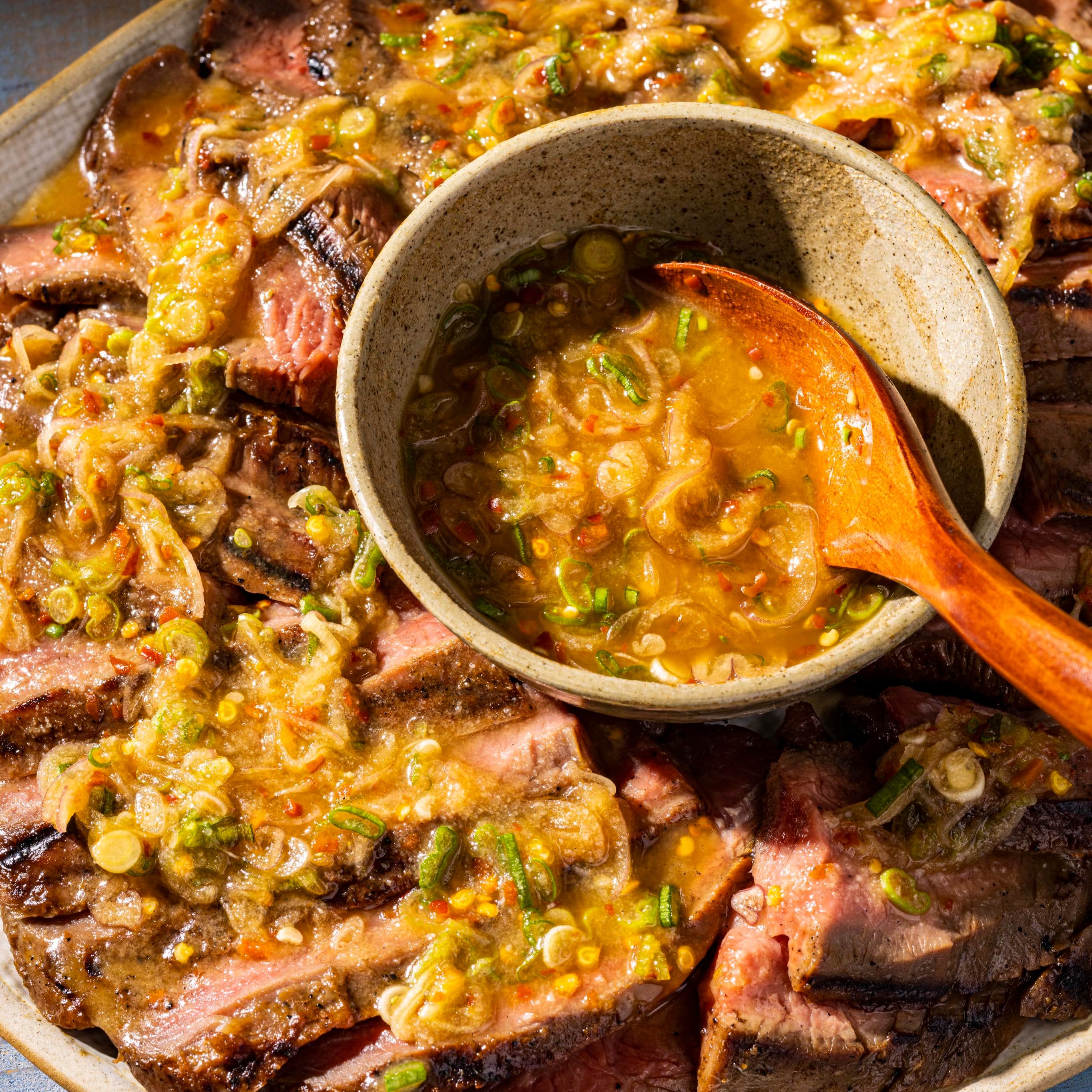 Ayara Thai–Inspired Grilled Flank Steak with Jaew Sauce | America's ...