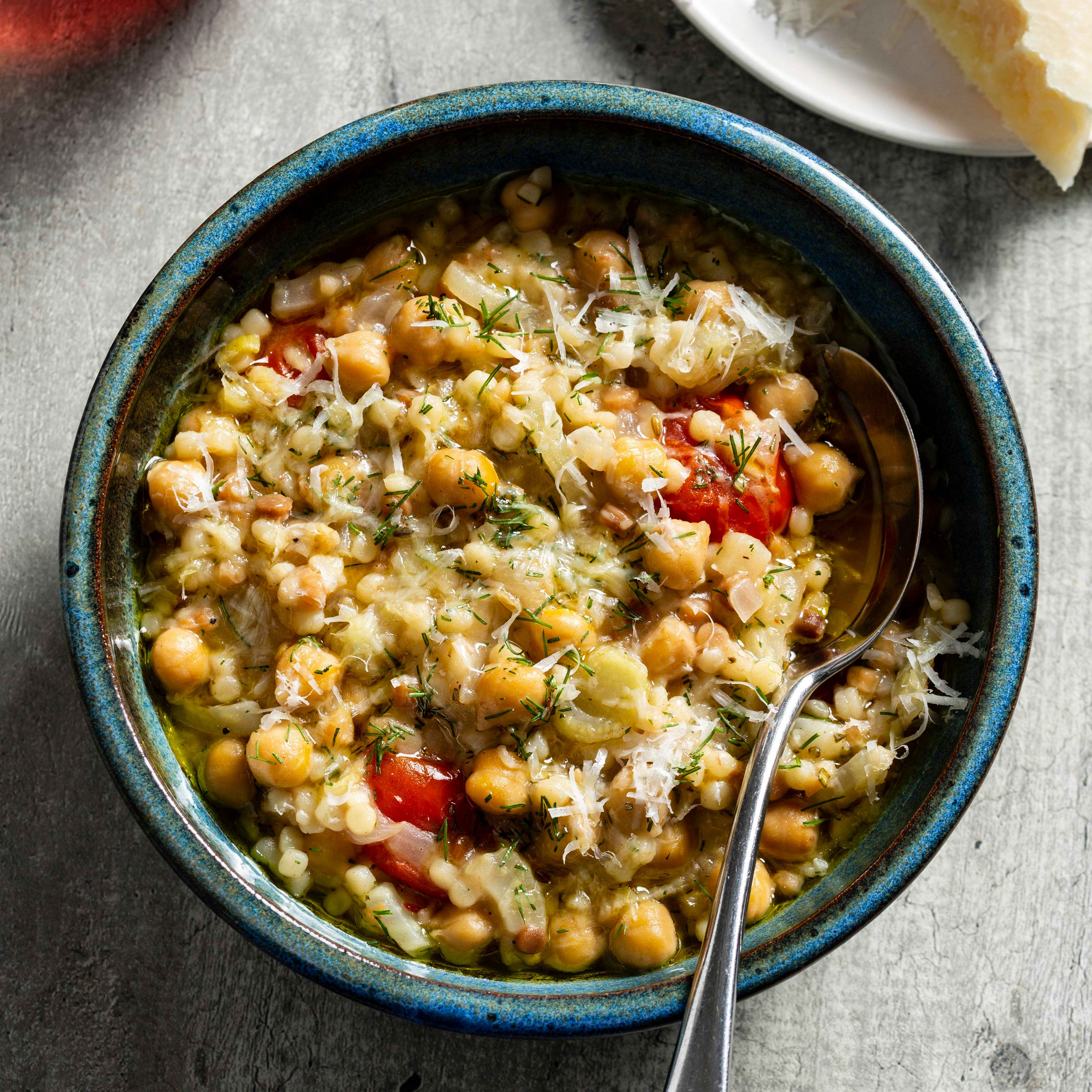 Fregula with Chickpeas, Tomatoes, and Fennel | America's Test Kitchen