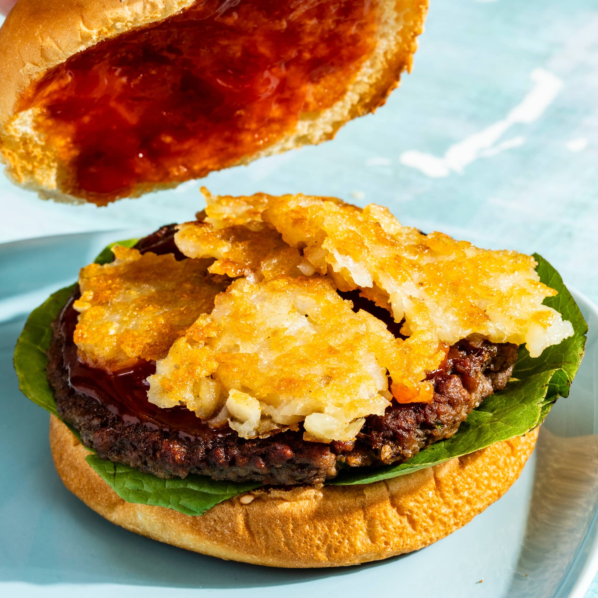 Plant-Based Meatloaf Burgers with Crispy Smashed Tater Tots | America's ...