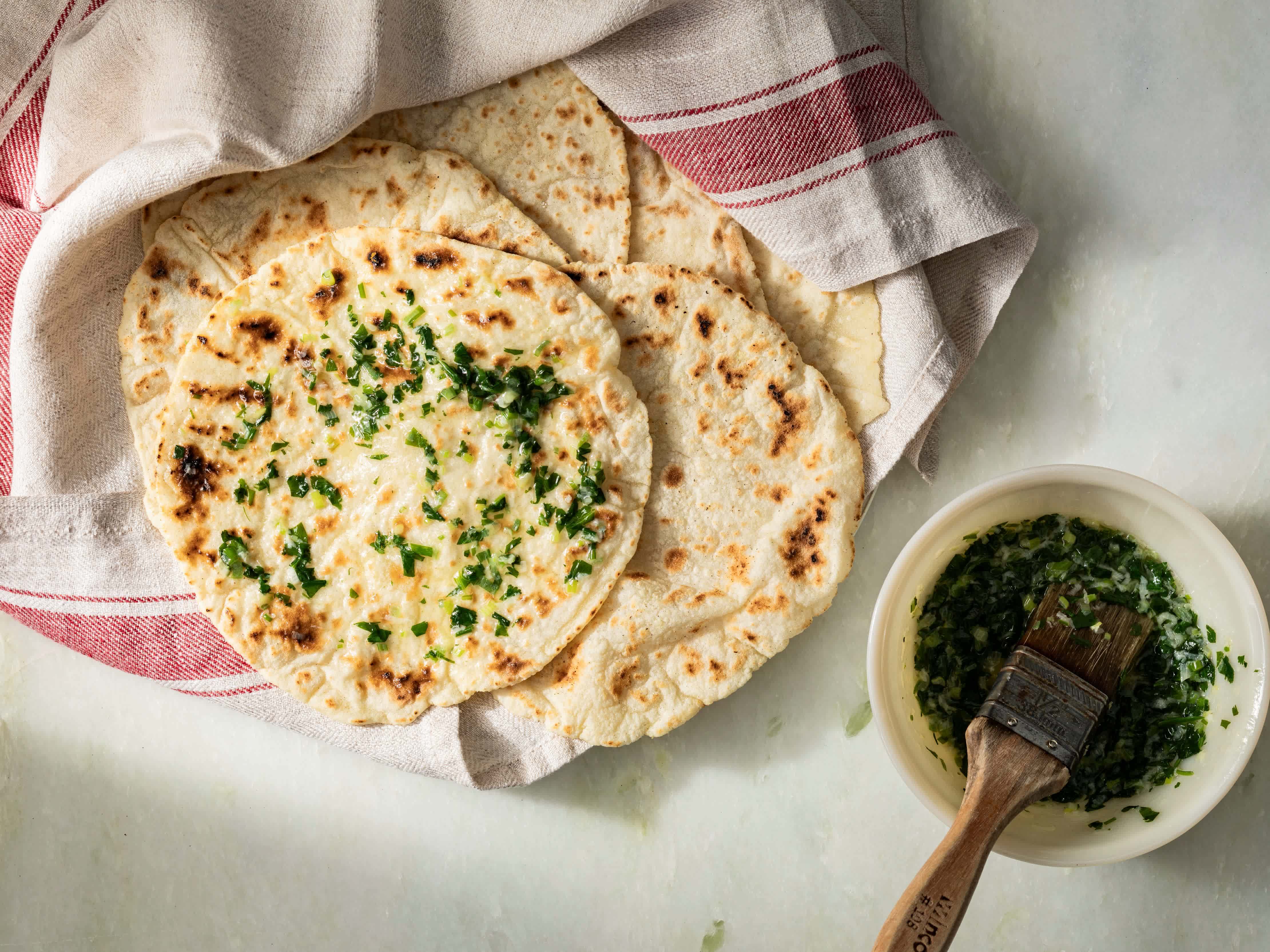 Gluten-Free Garlicky Potato Flatbread | America's Test Kitchen