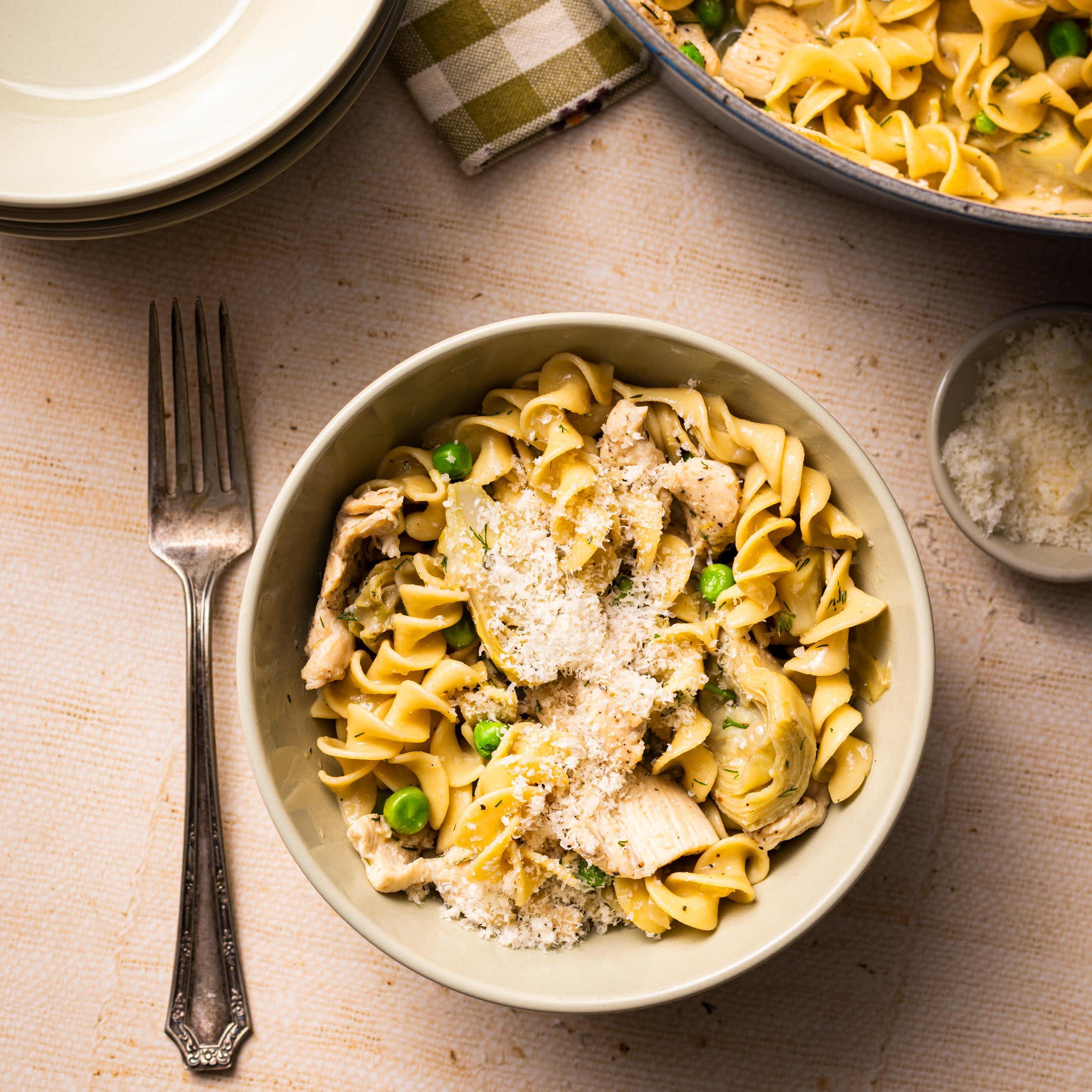 One-Pan Egg Noodles with Chicken, Artichokes, and Dill | America's Test ...