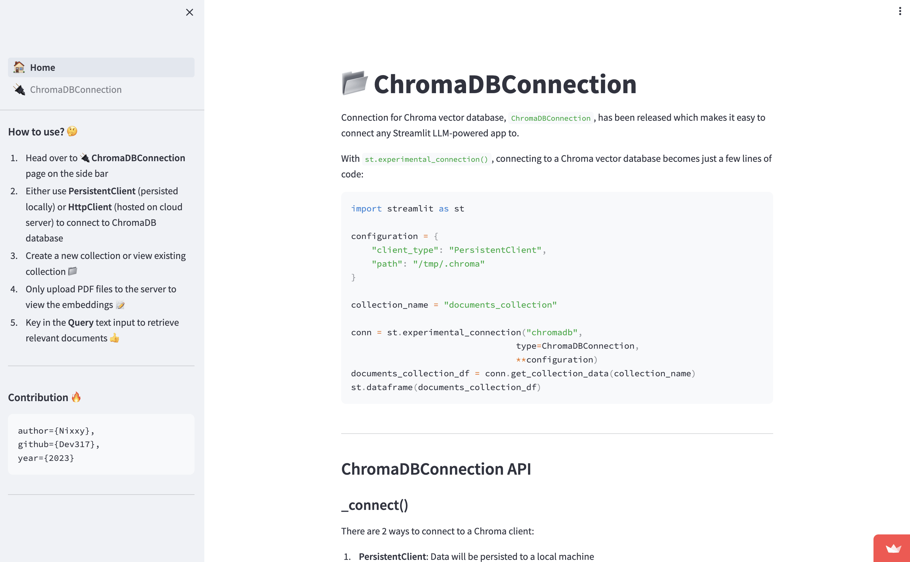 Streamlit Chromadb Connection Python Package Snyk